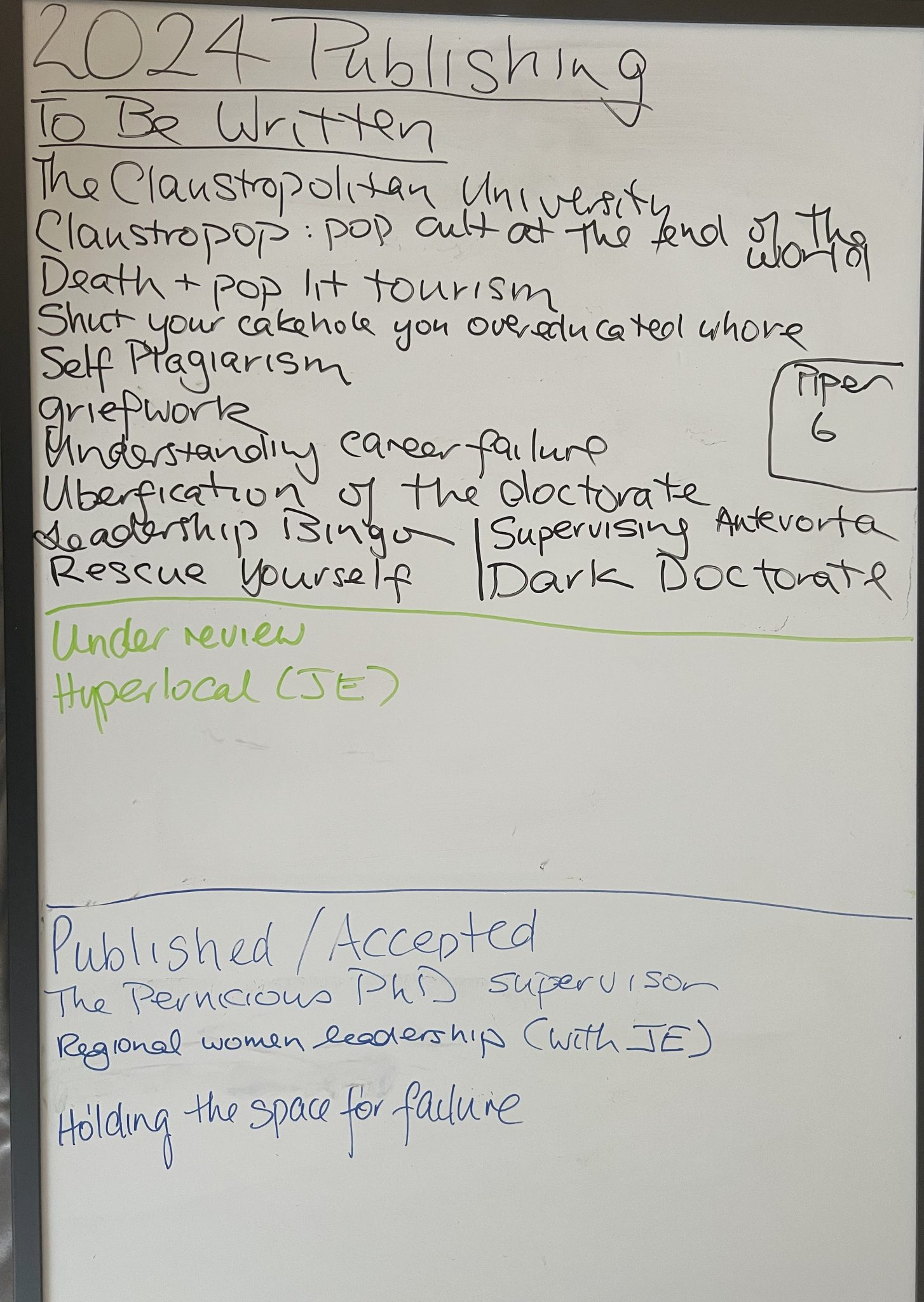 Whiteboard Soirée 2023 – Tara Brabazon